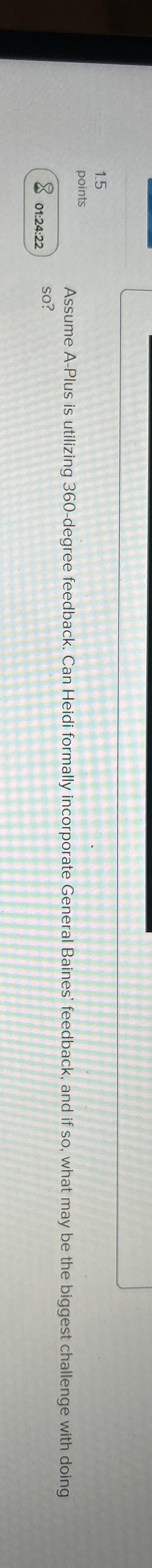 Solved Assume A-Plus is utilizing 360-degree feedback. Can | Chegg.com