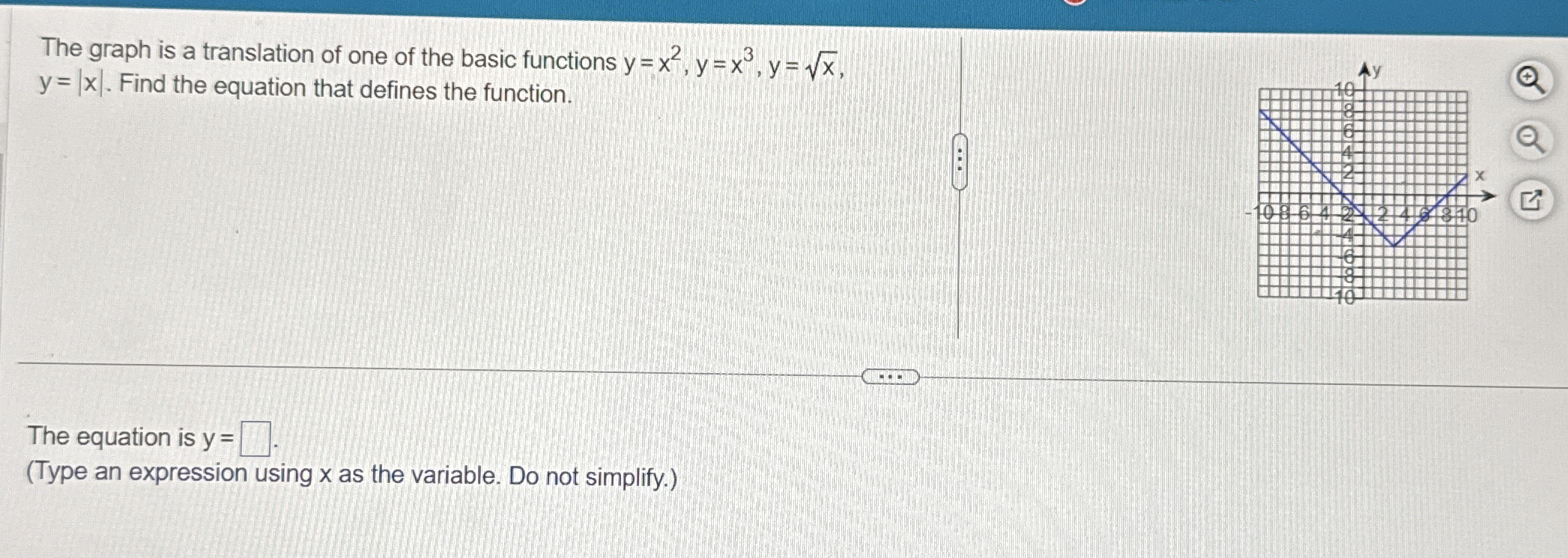 Solved The graph is a translation of one of the basic | Chegg.com
