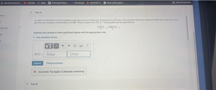 Solved - Parta 1. Vew Avacatie tint(i) x incorrect; Try | Chegg.com