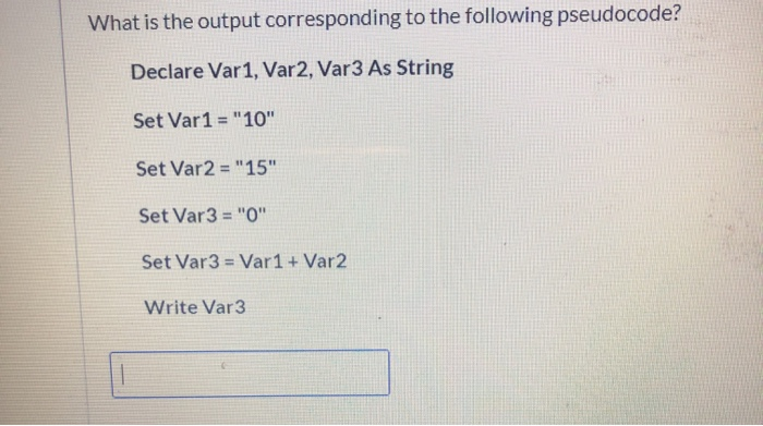 Solved What is the output corresponding to the following | Chegg.com