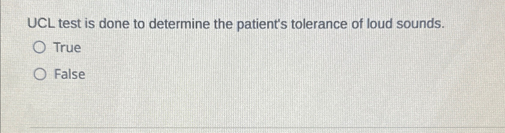 Solved UCL test is done to determine the patient's tolerance | Chegg.com