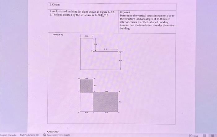 Solved 1. An L-shaped building (in plan) shown in Figure | Chegg.com