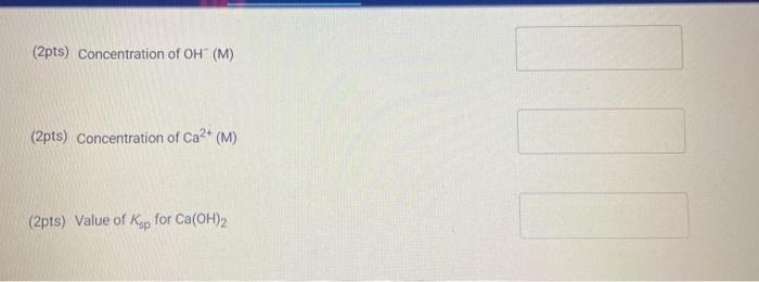 Solved (9pts) Calculations Use the data collected above to | Chegg.com