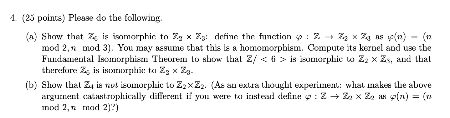 Solved (25 ﻿points) ﻿Please do the following.(a) ﻿Show that | Chegg.com