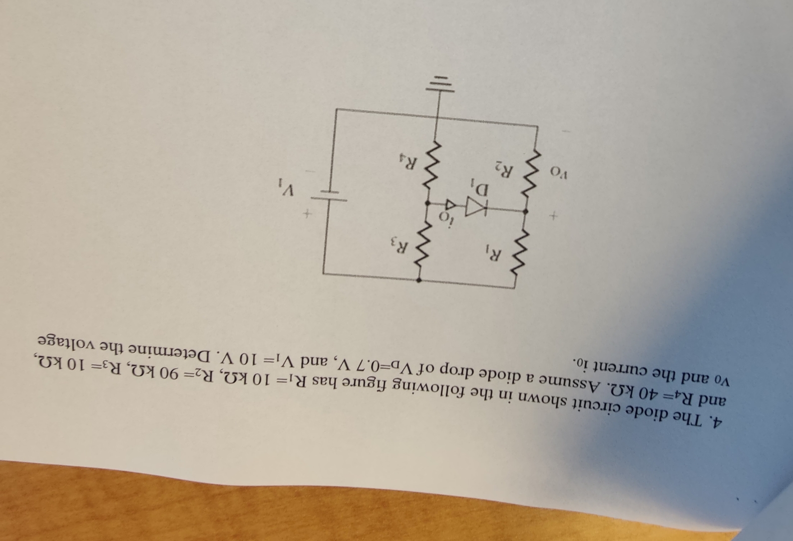 Solved The diode circuit shown in the following figure has | Chegg.com