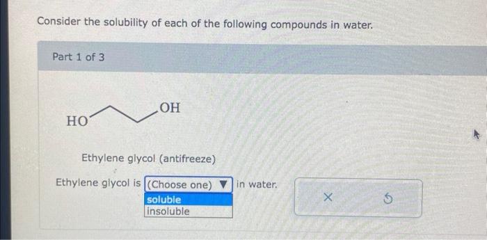 Solved Consider the solubility of each of the following | Chegg.com