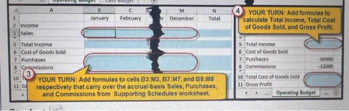 Solved help with 3&4 pls with the excel formulas! | Chegg.com