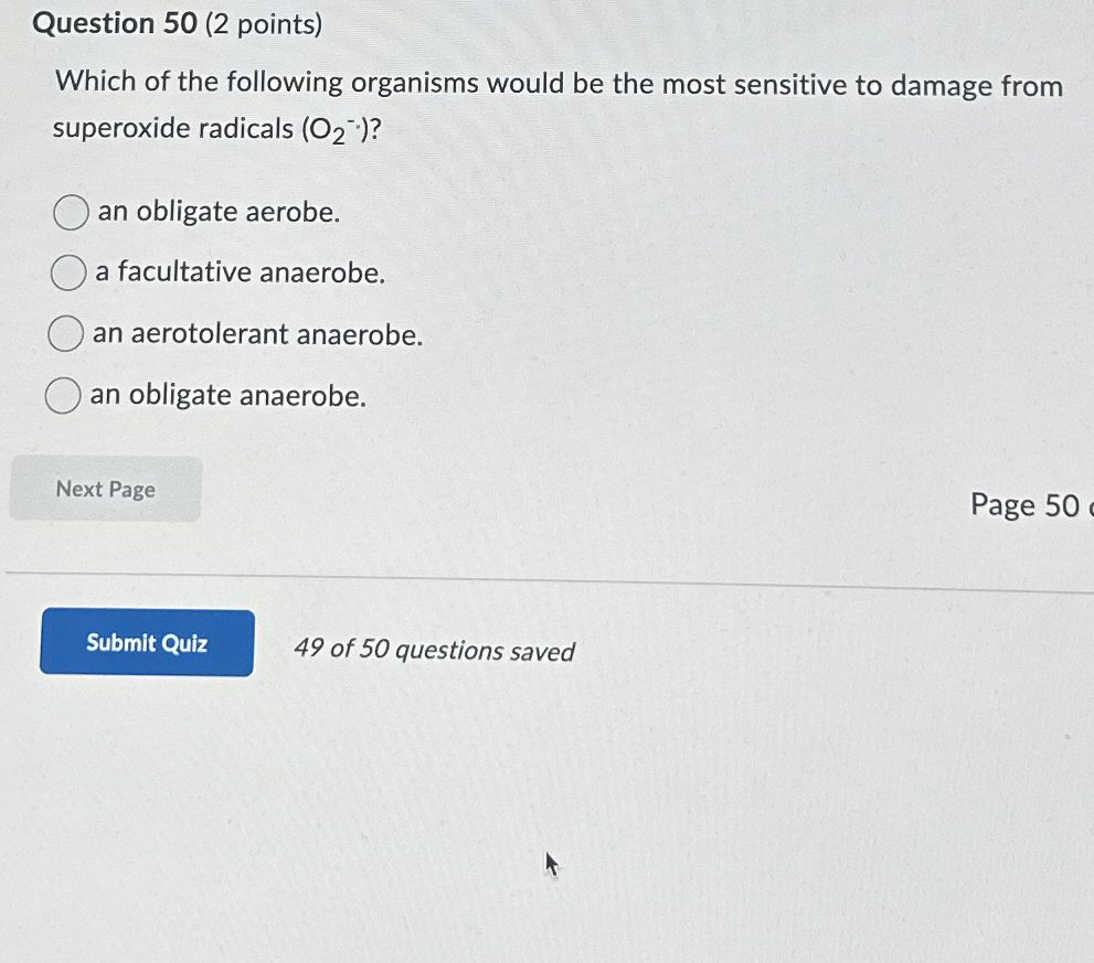 Solved Question 50 (2 ﻿points)Which of the following | Chegg.com