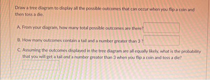 Solved Draw a tree diagram to display all the possible | Chegg.com