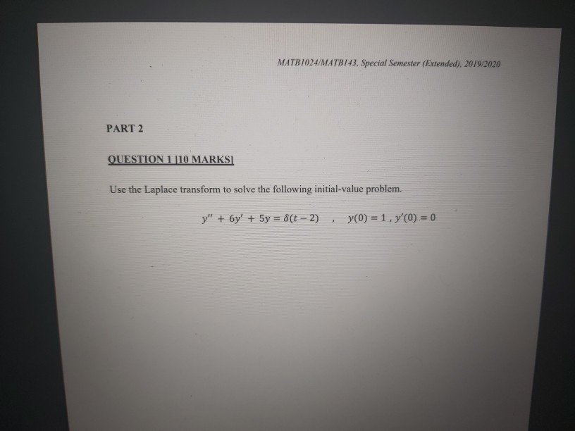 Solved MATB/024/MATB/43, Special Semester (Extended), | Chegg.com