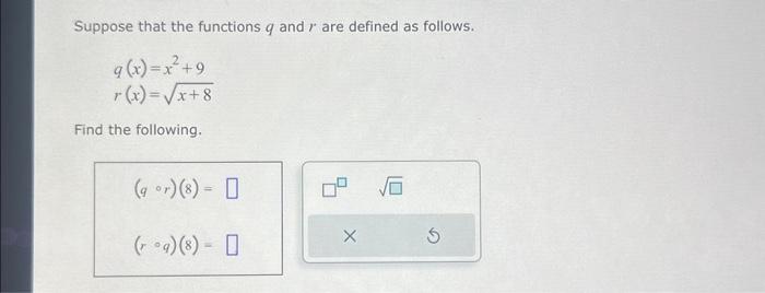 Solved Suppose that the functions \\( q \\) and \\( r \\) | Chegg.com