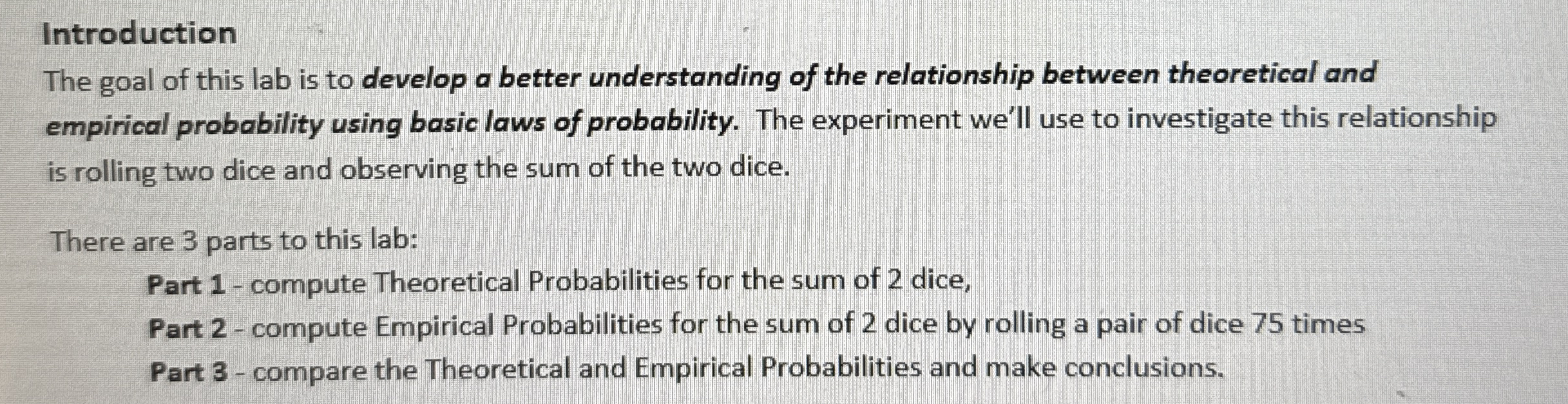 Solved IntroductionThe goal of this lab is to develop a | Chegg.com