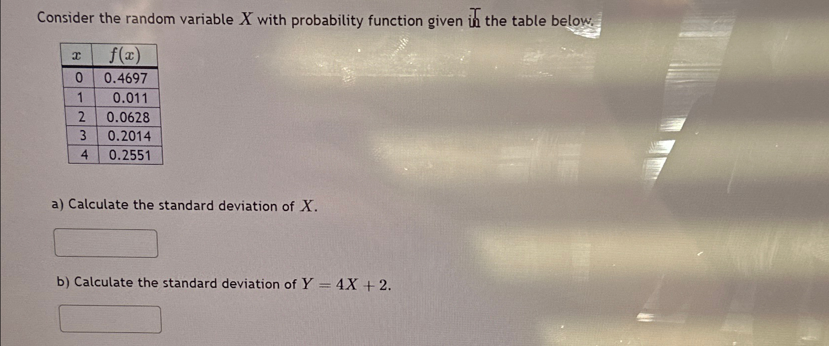 Solved Consider the random variable x ﻿with probability | Chegg.com