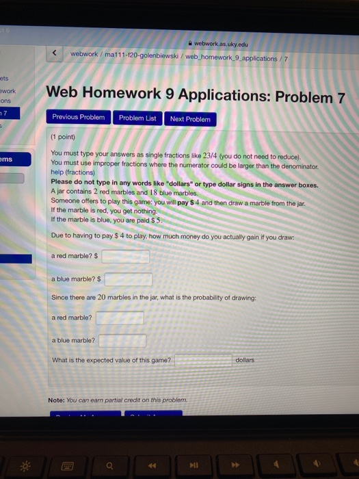 Solved webwork.as.uky.edu webwork / | Chegg.com
