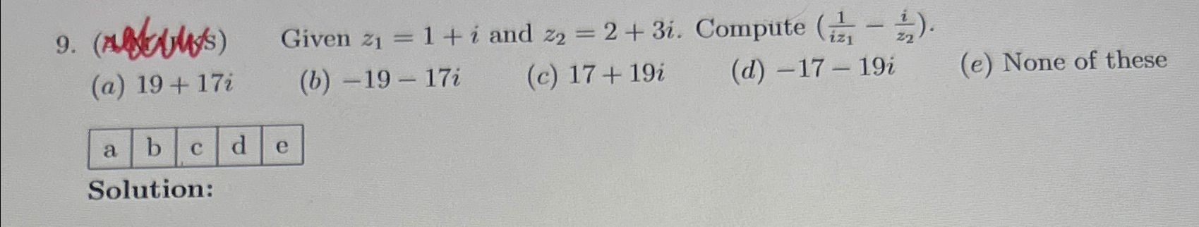 Solved (Aldulus) ﻿Given z1=1+i and z2=2+3i. ﻿Compute | Chegg.com