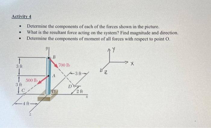 Solved 1.) Determine the components of each of the forces | Chegg.com