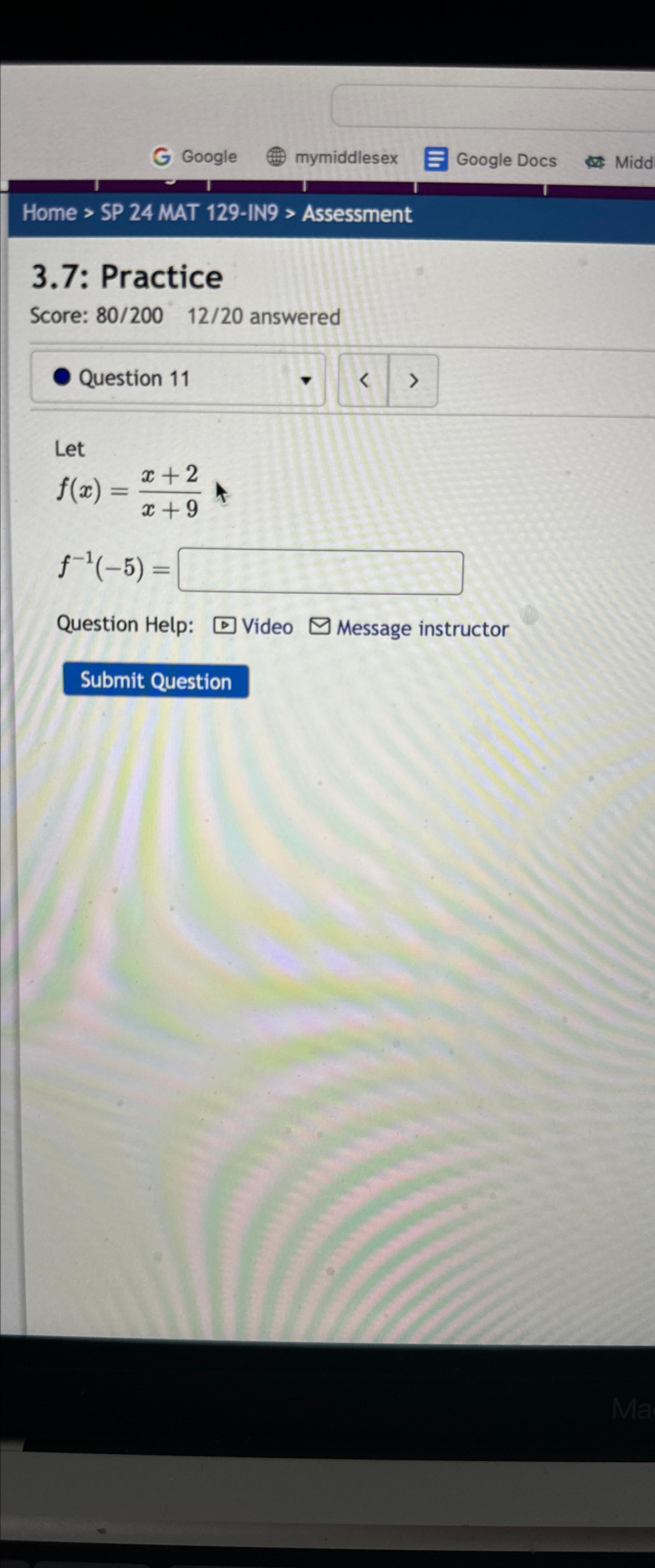 Solved Home > ﻿SP 24 ﻿MAT 129-IN9 > ﻿Assessment3.7: | Chegg.com