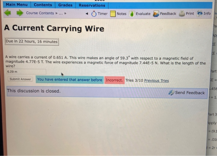 Solved Reservations Main Menu Contents Grades Course | Chegg.com
