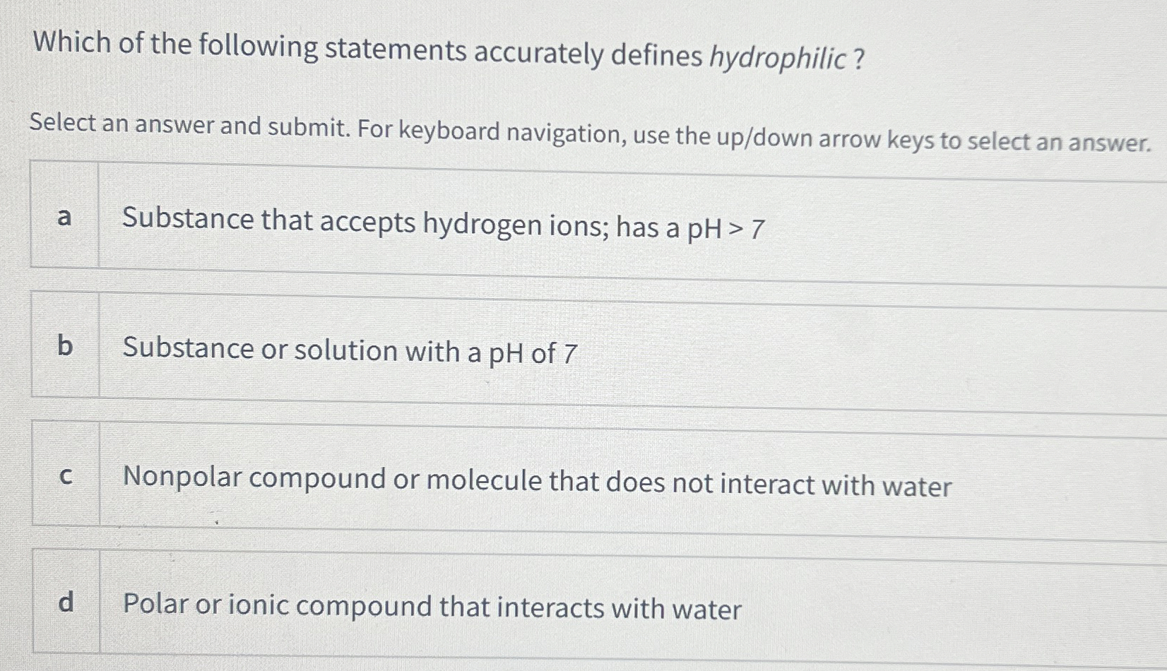 Solved Which of the following statements accurately defines | Chegg.com