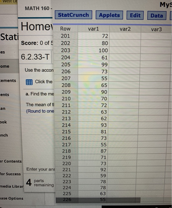 Solved Save Homework Homework 13 Section 6 2 Score 0 Of
