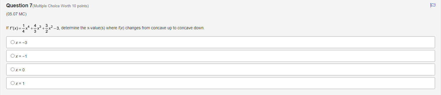 Solved Question 7(Multiple Choice Worth 10 ﻿points)(05.07 | Chegg.com