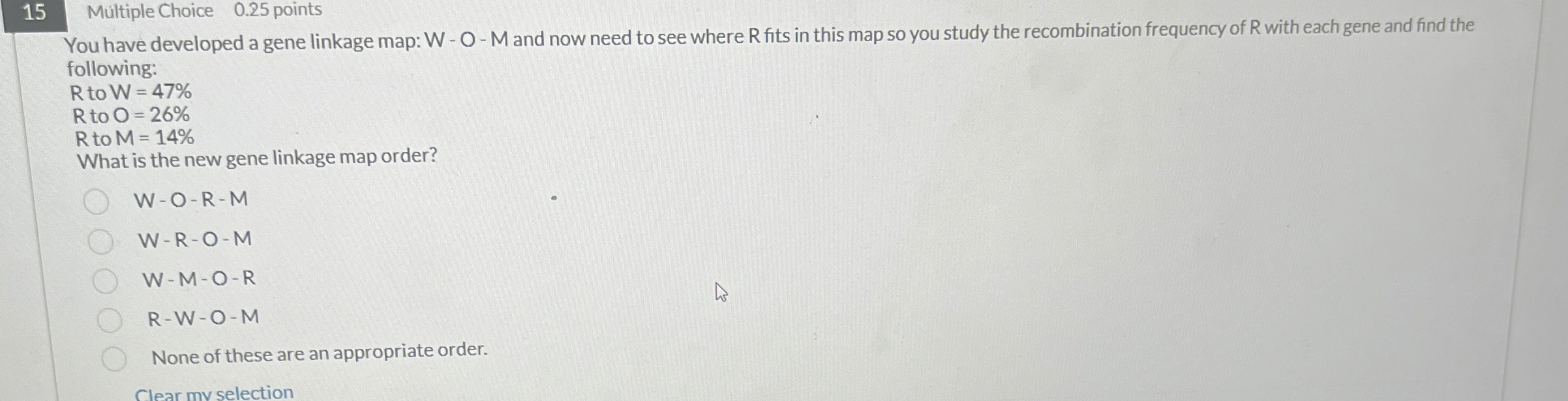 Solved 15 ﻿Multiple Choice 0.25 ﻿pointsYou have developed a | Chegg.com