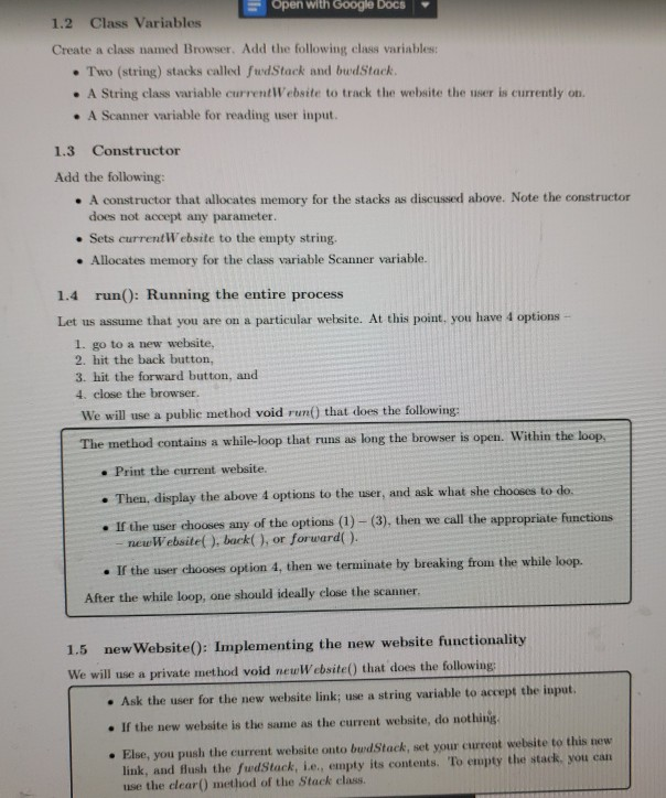 Solved To create a Stack object of this class, first make | Chegg.com