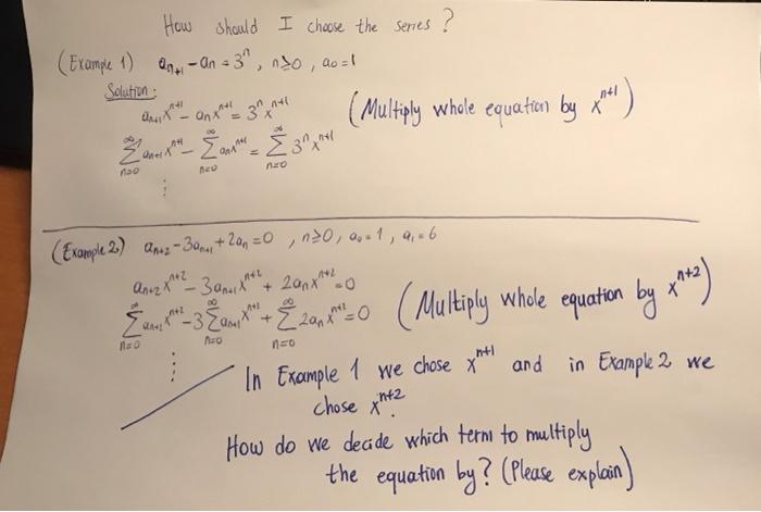Solved How Do We Decide Which Term To Multiply The Equation Chegg