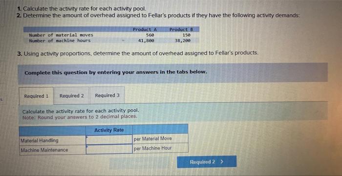 Solved Fellar Corporation has identified the following | Chegg.com