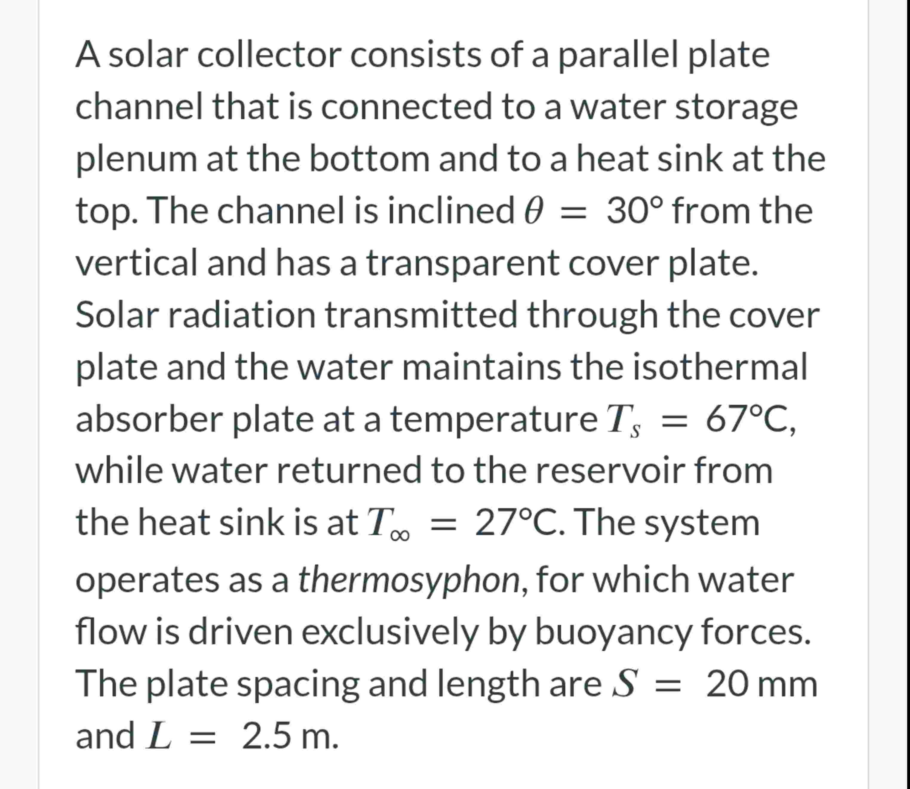 Solved A solar collector consists of ﻿a parallel | Chegg.com