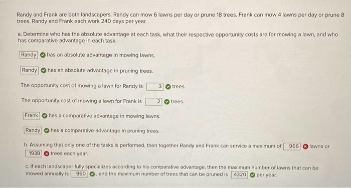 Solved Randy and Frank are both landscapers. Randy can mow 6 | Chegg.com