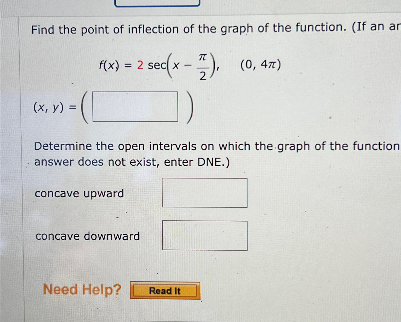 Solved Find the point of inflection of the graph of the | Chegg.com