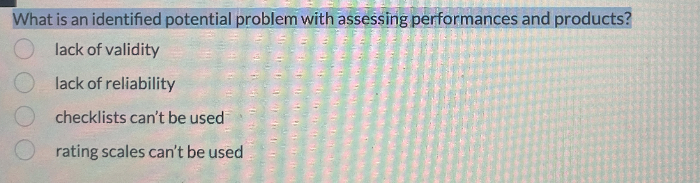 Solved What is an identified potential problem with | Chegg.com