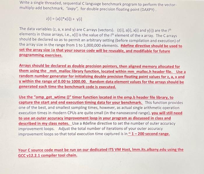 Solved Write a single threaded, sequential C language | Chegg.com