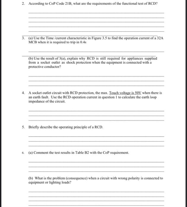 Part B: Procedures 1. RCCB (RCBO) Test х X х SVO 59 | Chegg.com