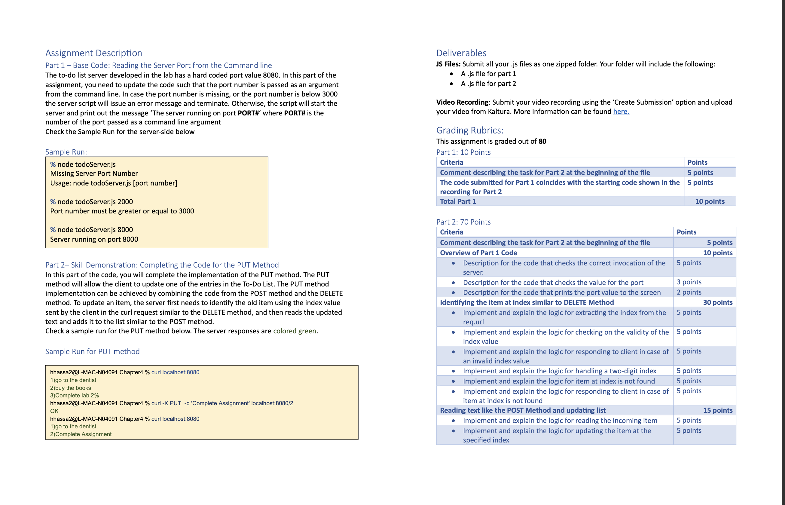 Solved Assignment 3: Completing the CRUDOperations for the | Chegg.com