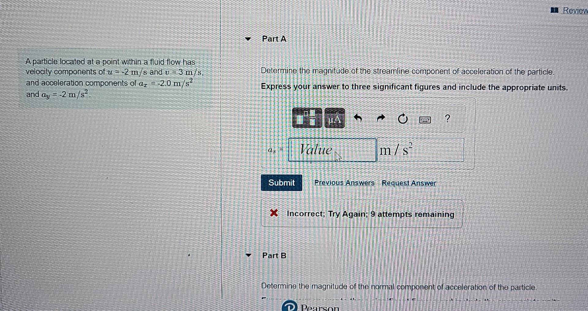 Solved A particle located at a point within a fluid flow has | Chegg.com