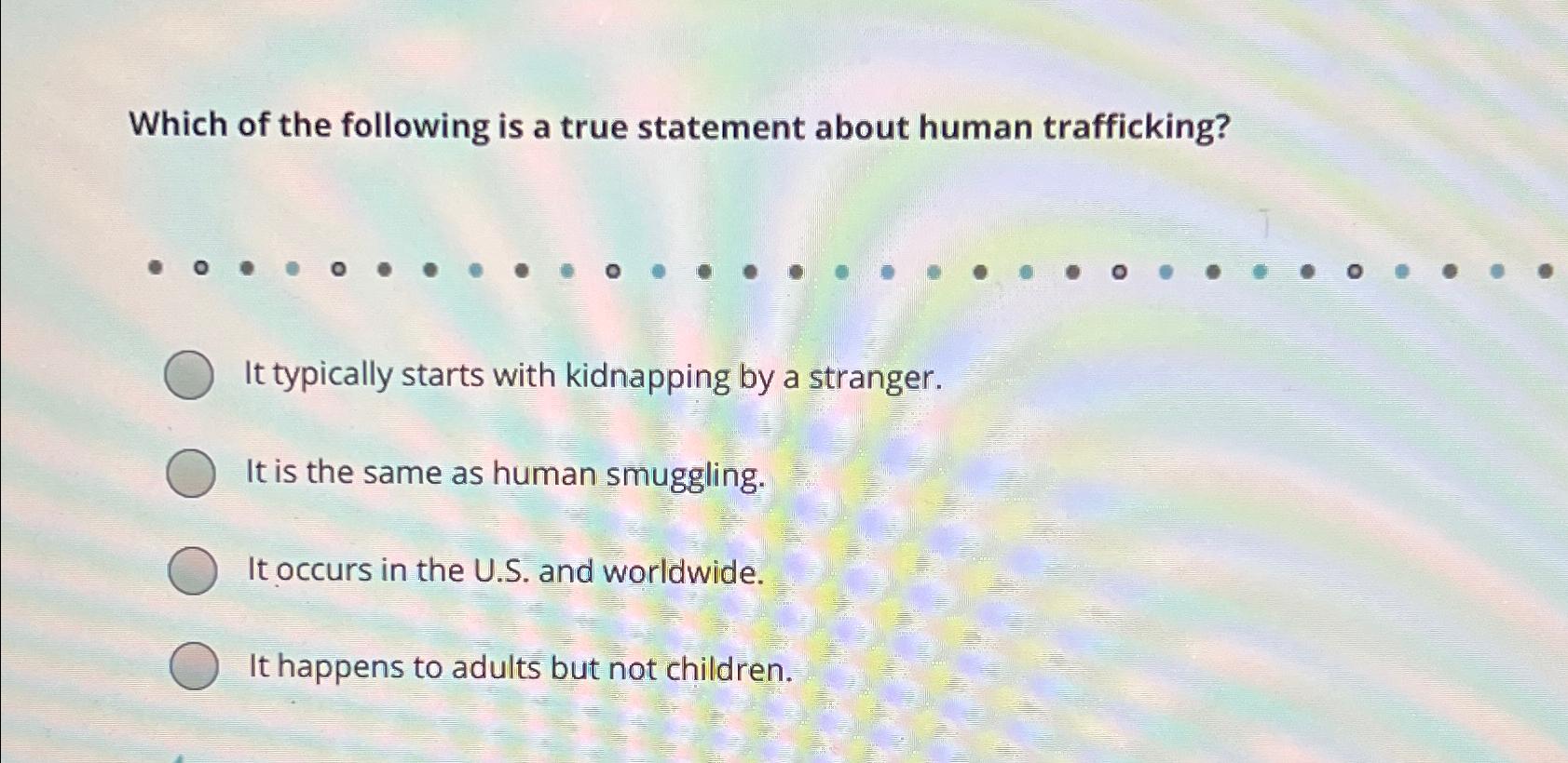 Solved Which of the following is a true statement about | Chegg.com