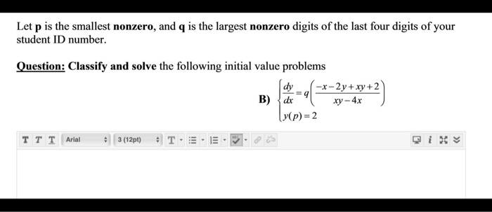 Solved Let p is the smallest nonzero, and q is the largest | Chegg.com