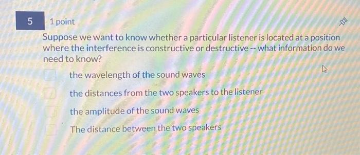 Solved Constructive and destructive interference of sound | Chegg.com