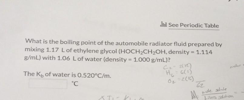 Solved What is the boiling point of the automobile radiator | Chegg.com