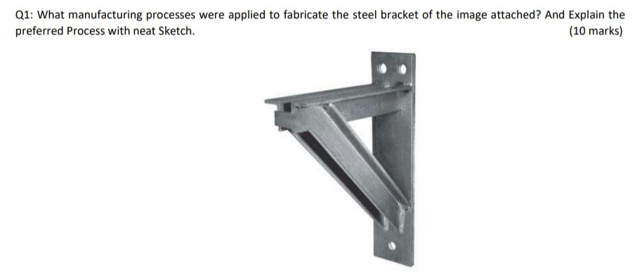 Solved Q1: What manufacturing processes were applied to | Chegg.com