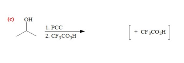 Solved OH 1. PCC 2. CF3CO3H [ + CF3CO2H | Chegg.com