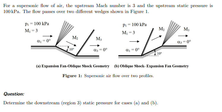 Solved Question:Determine the downstream (region 3) ﻿static | Chegg.com