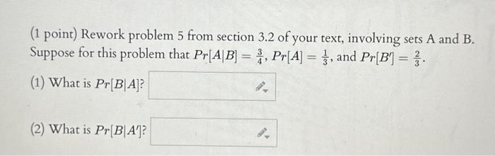 Solved (1 point) Rework problem 5 from section 3.2 of your | Chegg.com