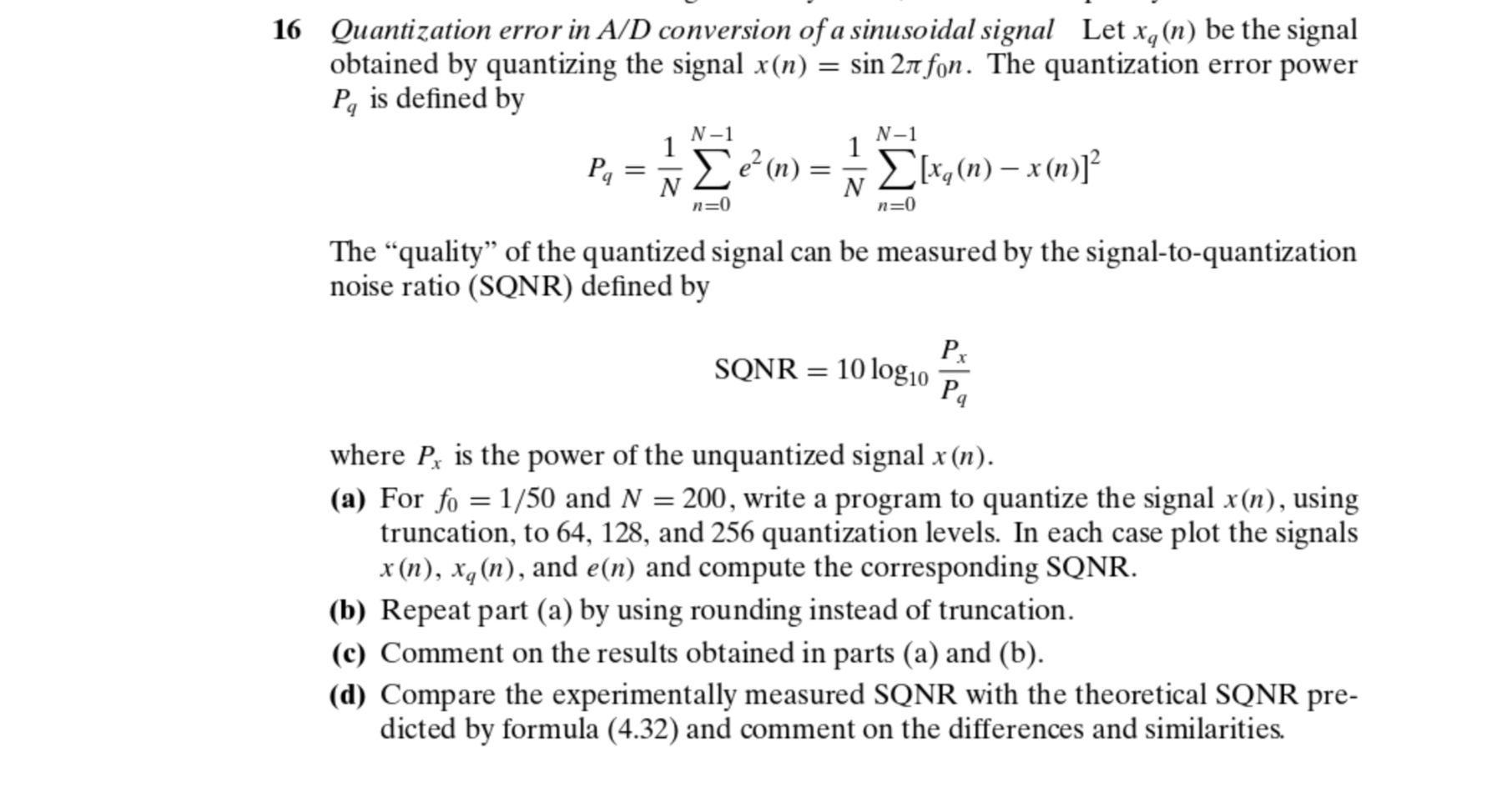 Solve my matlab ﻿16 ﻿Quantization error in AD | Chegg.com