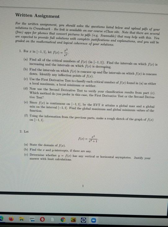 Solved Written Assignment For the written assignment, you | Chegg.com