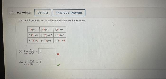 Solved Use the information in the table to calculate the | Chegg.com