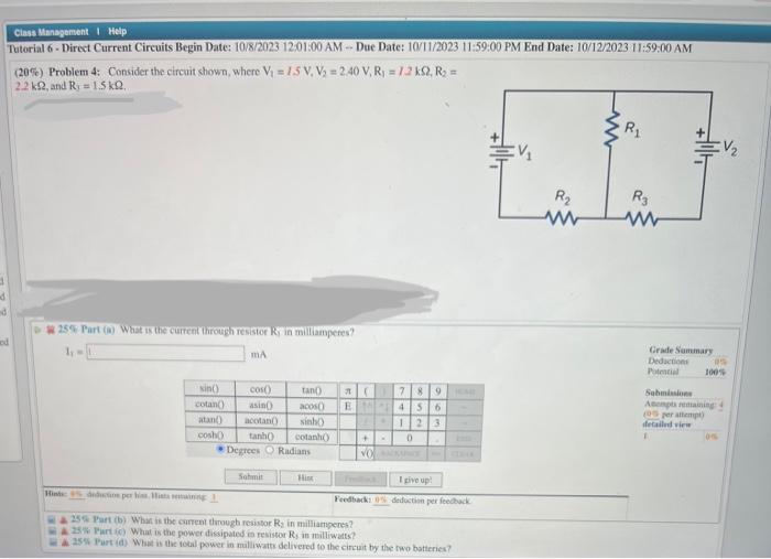 Solved (20\%) Problem 4: Consider the circuit shown, where | Chegg.com