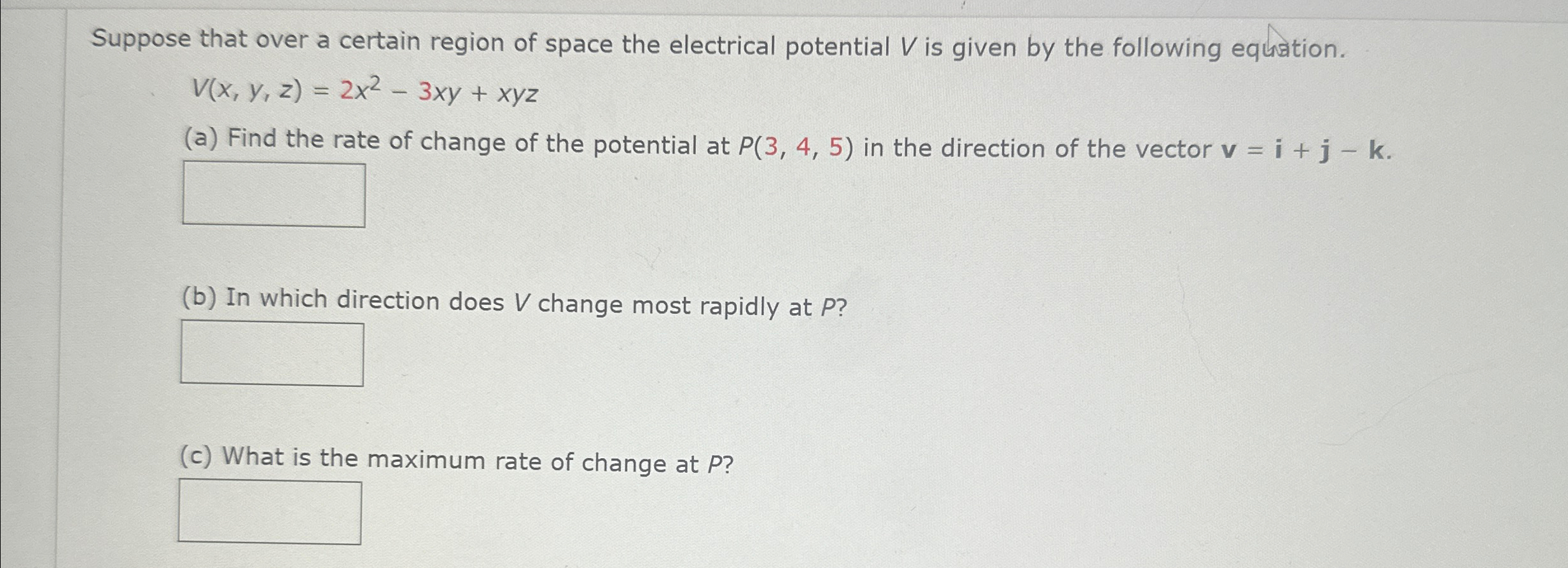 Solved Suppose that over a certain region of space the | Chegg.com
